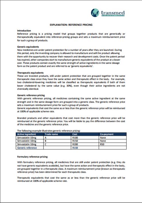 Transmed Medical Fund - Chronic Medicine Risk Management